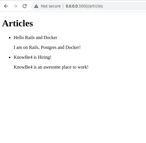 Rails + PostgreSQL + Docker